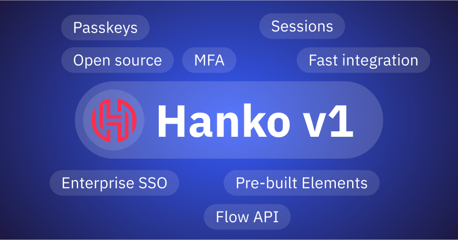 Hanko v1 is here: Open source like Keycloak, modern as Clerk